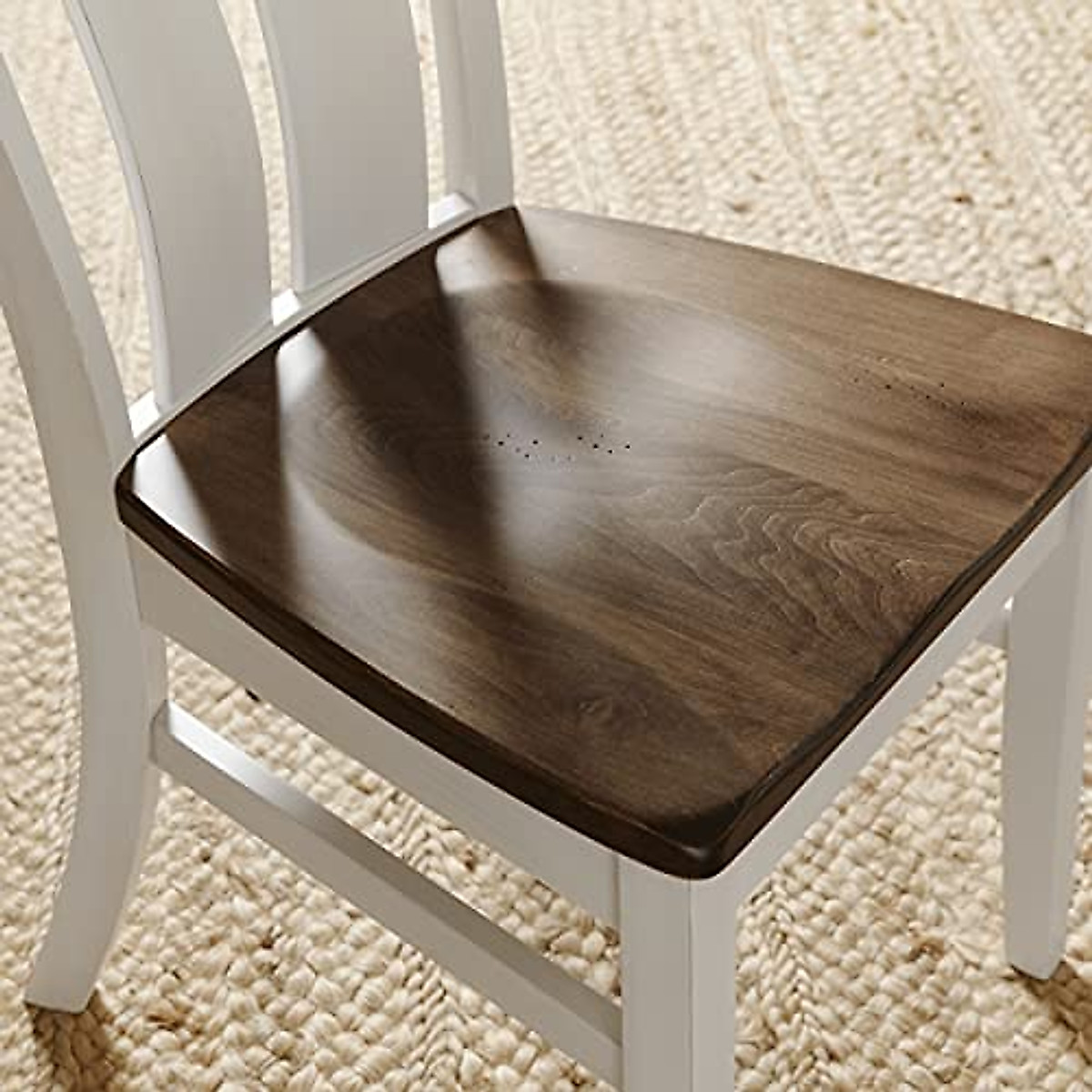 Carol's Inspirations 7 Piece Solid Maple Wood Dining Room Set | Full Kitchen Table Set with Table and 6 Chairs | 38” x 64” Rustic Rectangle Table with Eased Edge and Distressing | Handmade in USA