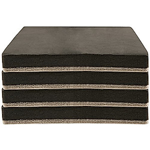 SuperSliders 4703395N Reusable Felt Furniture Movers for Hardwood Floors- Quickly and Easily Move Any Item, 5” Square (4 Pieces),Black