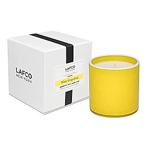 LAFCO New York Classic Candle, White Grapefruit - 6.5 oz - 50-Hour Burn Time - Reusable, Hand Blown Glass Vessel - Made in The USA