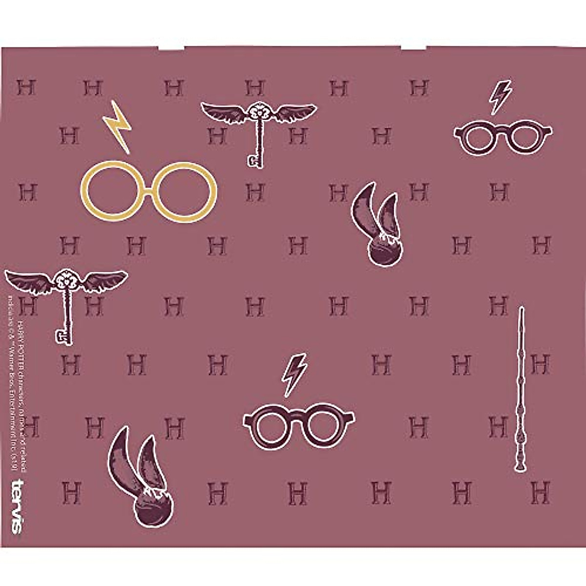 Tervis Harry Potter - Maroon and Gold Glasses Made in USA Double Walled Insulated Tumbler Travel Cup Keeps Drinks Cold & Hot, 24oz Water Bottle, Classic