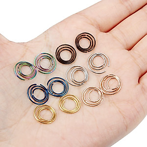 Vsnnsns 22G Nose Rings Hoops for Women Men 316L Stainless Surgical Steel Lip Septum Rings 22 Gauge Helix Tragus Cartilage Earring Hoop Piercing Jewelry 6mm 8mm 10mm Nose Piercing Hoops Jewelry