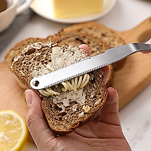 NETANY Butter Spreader Knife, 18/8 Stainless Steel Knives Curler, 3 in 1 Kitchen Gadgets, Multi-Function Butter Spreader and Grater