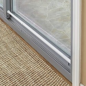 Sliding Telescopic Door Security Bar - Rubber Ends for Friction