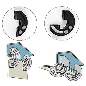 KAFENDA [2 pcs] Internal Hidden Hinge Concealed Sliding Hinge 90 Degree Limit Hinge Hidden 90 Degree Door Hinge semicircular Door Hinge for Industrial Equipment Cabinet Door Hardware (Black)