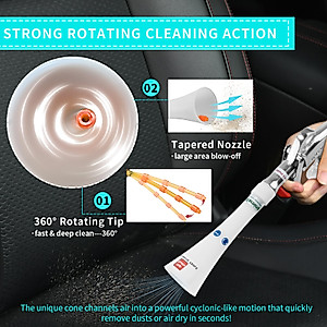 GOCCIDA Car Cleaning Gun High Pressure Car Cleaning Tool Air Blow Gun Car Detailing Kit Interior Cleaner Air Duster Blower Gun Pneumatic Air Compressor Auto Detailing Tool for Car Upholstery