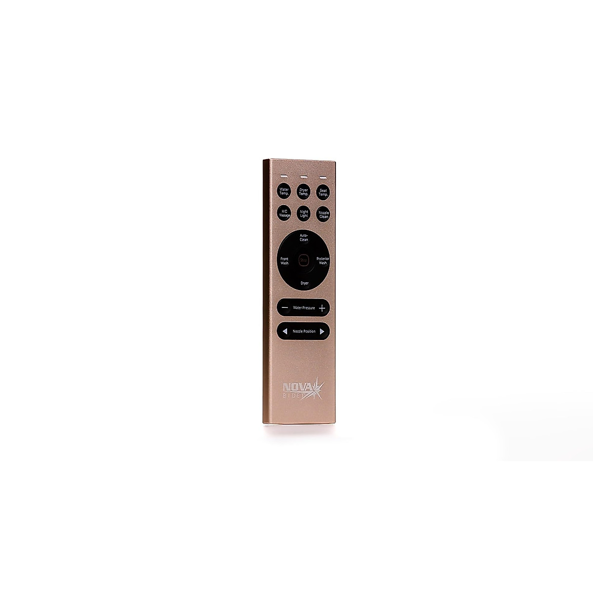 Eco Nova Elongated Bidet Toilet Seat, White, Slim Profile, Stainless Steel Nozzle, Unlimited Warm Water, LED Night Light, Wireless Remote Control With Wall Mount, Sittable Lid, 4 Year Warranty