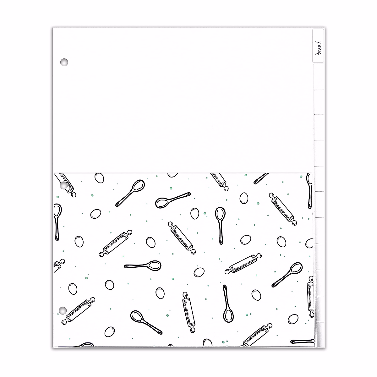 Outshine 12-Pack Recipe Binder Dividers for 3 Ring Binder, Farmhouse | 8.5" x 11" Thick Cardstock Binder Dividers with Tabs | Includes 28 Adhesive Labels and Printed Cooking Tips | Best Kitchen Gift