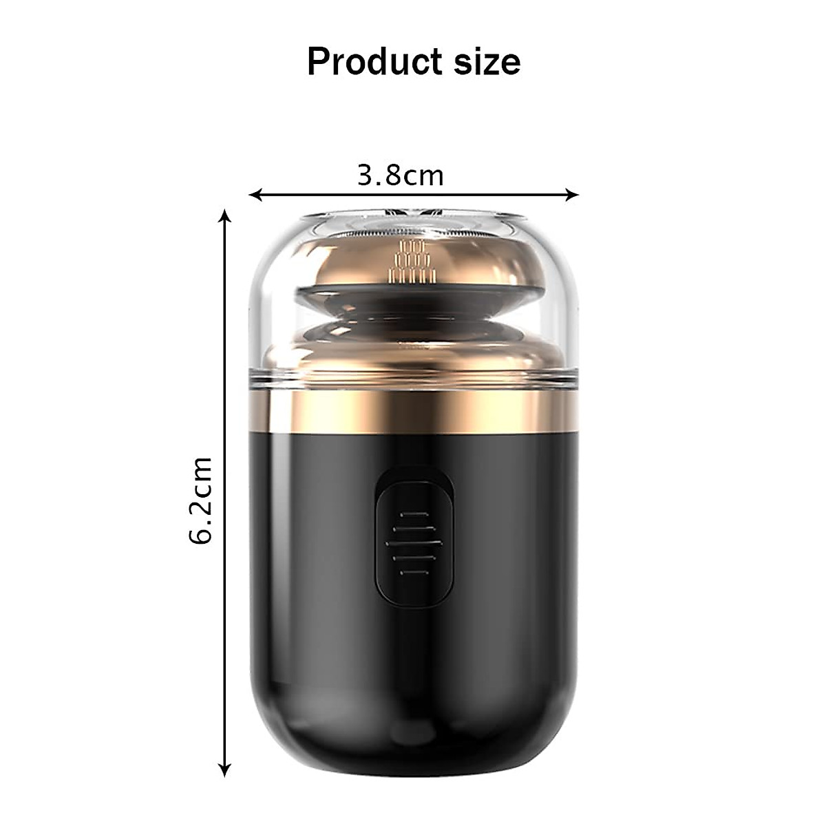 Kisufu Electric Razor for Men Mini Electric Nose Hair Trimmer Washable Razor Two in One,Pocket Size Waterproof Rechargeable Portable Cordless Shaving Face Beard,Suitablefor Home,Travel(Black)