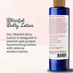 Mommy's Bliss Belly Lotion: For Hydrated, Resilient, & Elastic Skin During Pregnancy, Reduce Stretch Mark Appearance with Cocoa Butter Bohemian Rose Scent, 8 Fl Oz