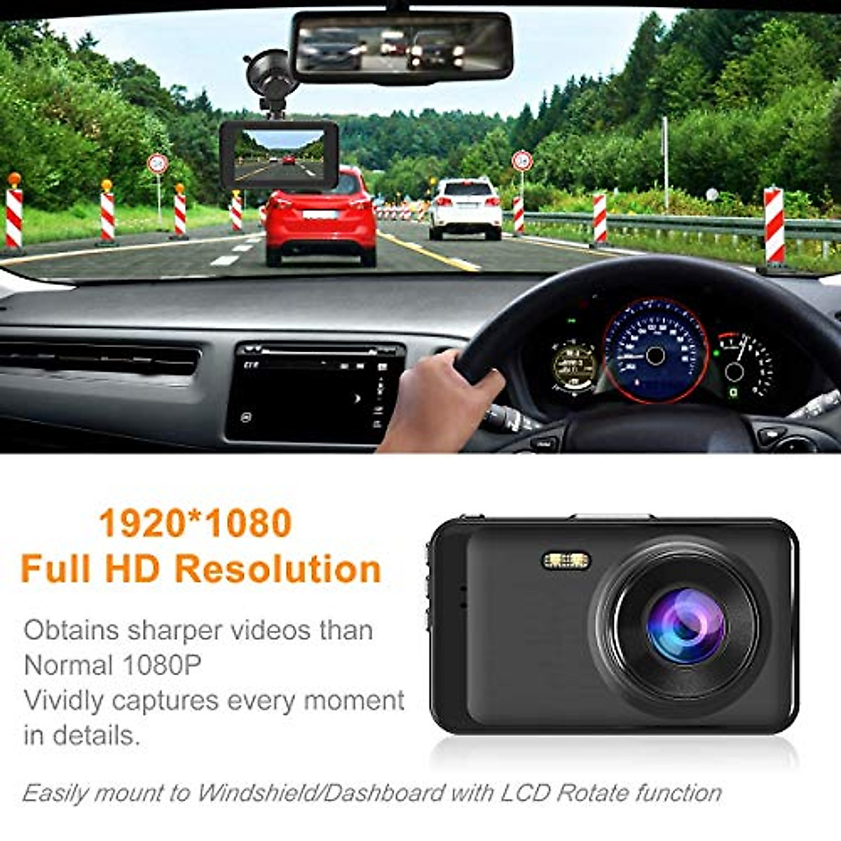 Dash Camera for Car, Dash Cams FHD 1080P Dash Cam Front with 32G SD Card, Super Night Vision Dashcam, Dashcams for Cars w/WDR Loop Recording G-Sensor Parking Monitor Motion Detection Dashboard Camera