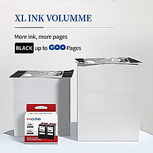 INKCLOUD PG-240 XL Black Ink Cartridge Compatible with Canon 240 240XL PG-240XL Work with Pixma MG3600 MG3222 MG3220 MG3620 MX432 MG3122 TS5120 MG2120 MX452 MG2220 MG3120 MX522 MG4220 Printer 2Black