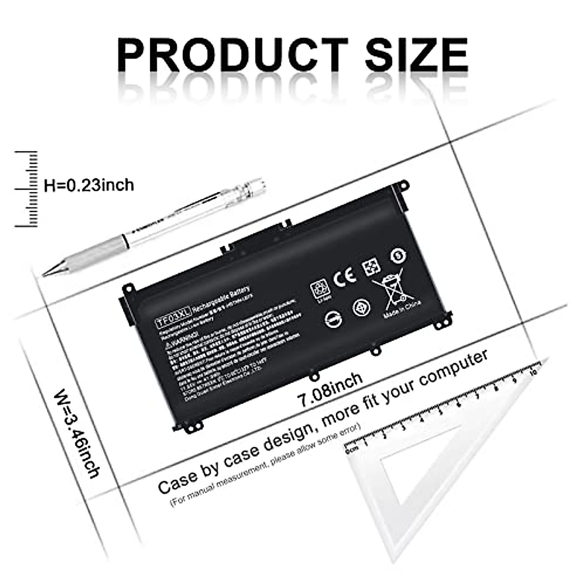 TF03XL 920070-855 920046-421 Battery for HP Pavilion X360, TF03041XL Battery Replacement for HP Laptop 14-CD 14M-CD 15-CC 17-AR Series 14M-CD0003DX 15-CC563ST 15-CC023CL 17-AR050WM HSTNN-UB7J
