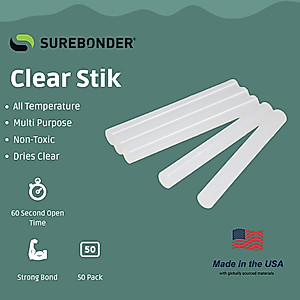 Surebonder DT-50 All Temperature 50 Glue Sticks, 4-Inch
