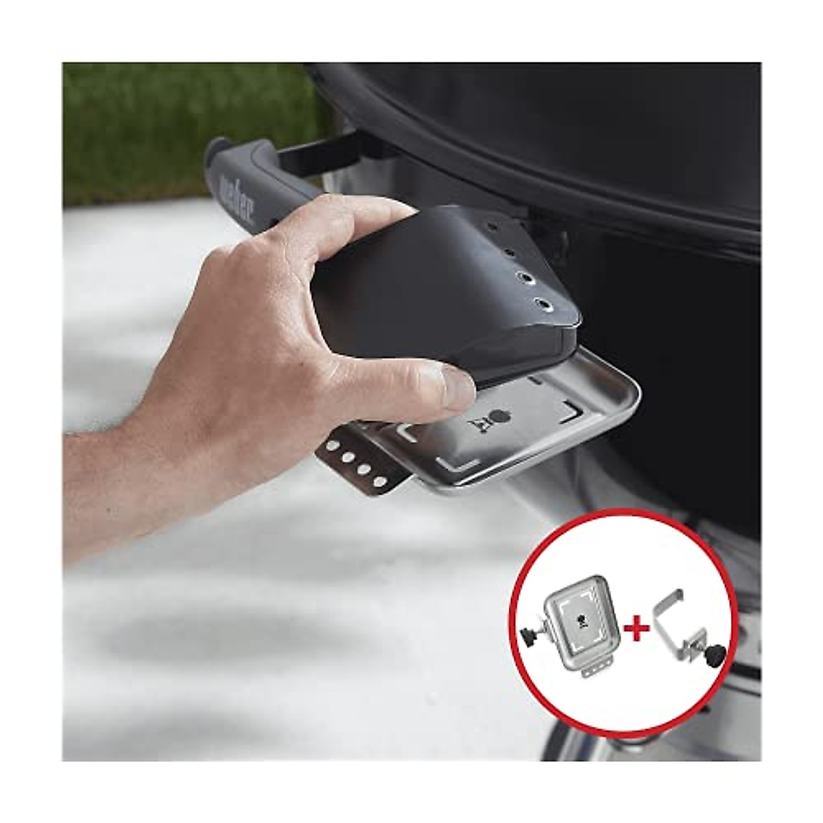 Weber Connect 6-Piece Thermometer Mounting Kit, Black