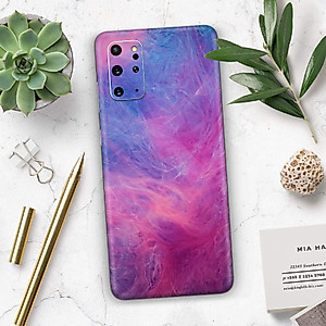 DesignSkinz Pink and Blue Fume Clouds Protective Vinyl Decal Wrap Skin Cover Compatible with The Samsung Galaxy S20 (Screen Trim & Back Glass Skin)