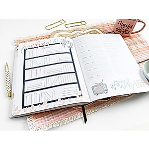 Weekly Planner - Cute Dot Bullet Paper Planner Notebooks and Journal for Women by June and Lucy: Undated 12 Month Dot Grid Appointment Planner, Calendar & Personal Organizer for Women