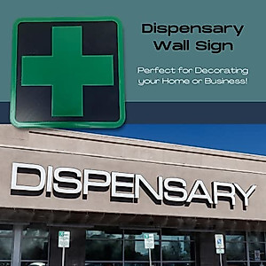 Dispensary Sign Decor - Home or Store Wall Sign - 7 x 7 Inches