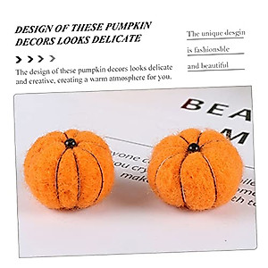 IMIKEYA 15pcs Felt Pumpkins Halloween Ornaments Christmas Decor Plant Garland Pumpkin Hanging Decor DIY Decorations Pumpkin Pom Poms Xmas Tree Decor Christmas Hangings Felt Pumpkin Pendent