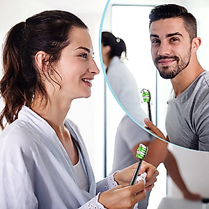 Aoremon Replacement Brush Heads for Sonicare - Electric Toothbrush Heads Compatible with Philips Sonicare W 6100 5300 4100 & Most Snap-on Toothbrush Modle, Black 10PCS