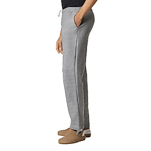 Gildan Adult Fleece Open Bottom Sweatpants with Pockets, Style G18300, Sport Grey, Large
