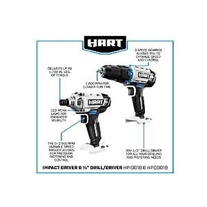 Hart 20v drill and impact driver kit