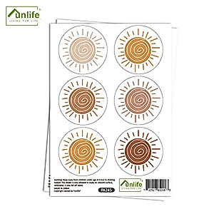 funlife Peel and Stick Boho Sun Wall Decals, Self Adhesive Sunshine Wall Stickers Rustic Country, PVC Boho Wall Art Stickers for Kids Bedroom Playroom Nursery Room Home Decor Decal