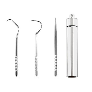 Dental Tools Dental Hygiene Cleaning Kit: Professional Dental Hygiene Cleaning Kit, Professional Plaque Remover for Teeth, Dental Pick Scaler Oral Care Tools Set 3pc - with Case