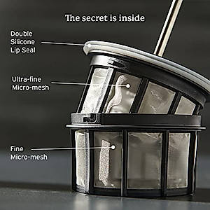 ESPRO P7 French Press - Double Walled Stainless Steel Insulated Coffee and Tea Maker (Polished Stainless Steel, 18 Ounce) Set of 4 Coffee Tasting Cups (White, 10 Ounce)