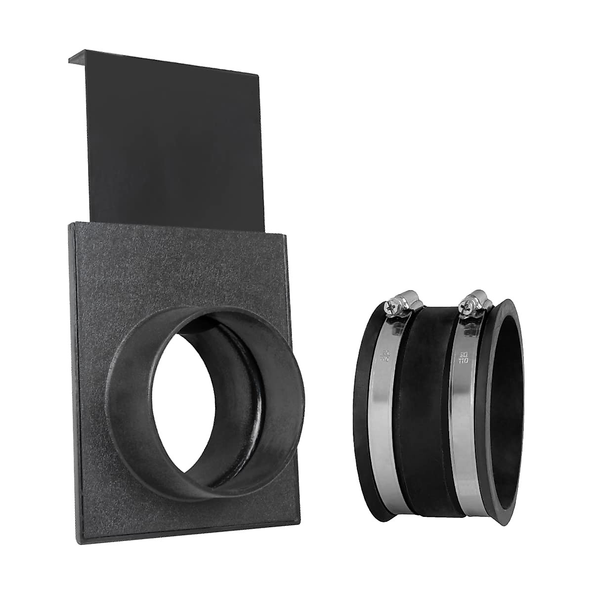 POWERTEC 70363 4 Inch Blast Gate with Dust Control Flex Cuff for Dust Collector/Vacuum Fittings