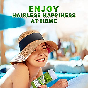 Roll On Wax Refill, Soft Wax Roller cartridge for hair removal, Roller Waxing Kit for Women Sensitive Skin, Aloe Depilatory Wax Roller for Body Area Waxing Legs Arms at Home - 4 Pack (14.1 OZ)