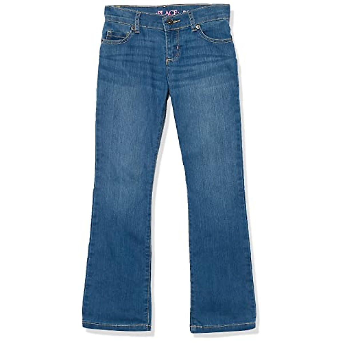 The Children's Place Girl's Basic Bootcut Jeans, Md Lara Wash, 10 plus