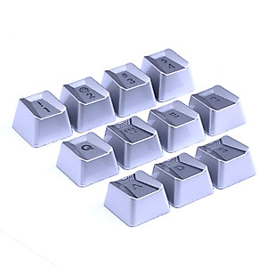 HUYUN Performance Gaming keycaps Replacement for Romer-G Switch Logitech G310 G413 G613 G810 K840 G910 Mechanical Keyboard (Sliver 11 Keys)