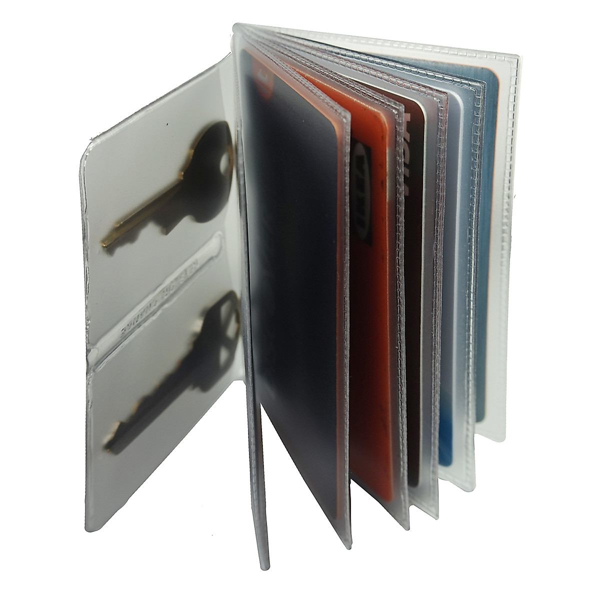 Set of 2 Heavy Duty Vinyl 6 Pages Insert with Fancy Key Tab for Bifold or Trifolds Wallet Made in USA