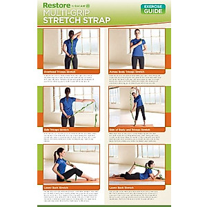 Gaiam Restore Multi-Grip Stretch Strap, Green