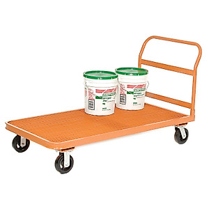 Global Industrial Depot Platform Truck, 4 Wheel, Steel Grating Deck, 60 x 30, 2000 Lb. Capacity