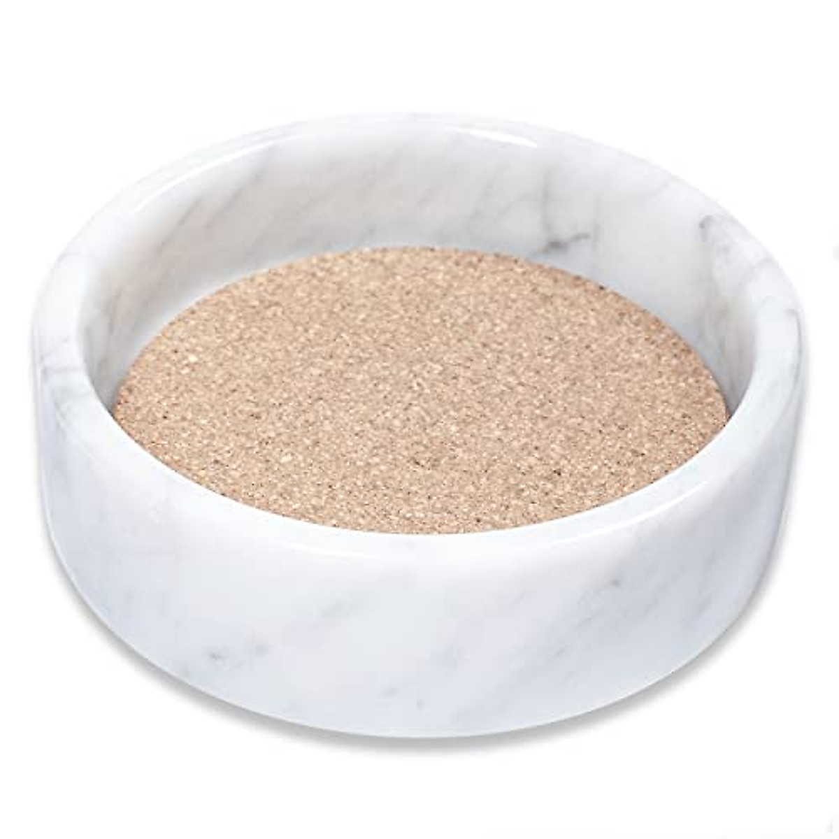 JIMEI Marble Wine Bottle Coaster Wine Bottle Champagne Bottle Coaster Absorbent Cork Holder Bottles and Any Occasion (White)