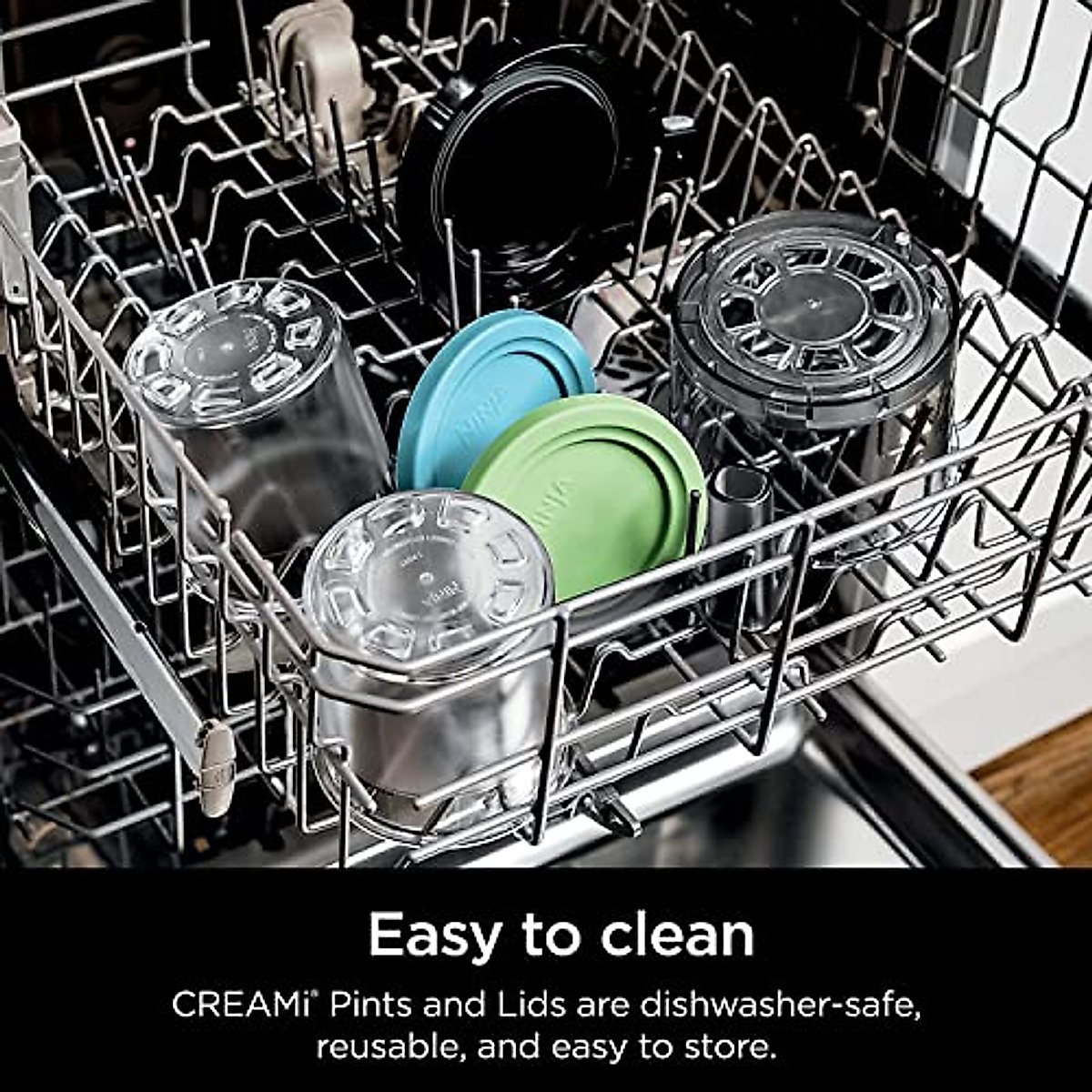 Ice Cream Pints Cups Reusable Ice Cream Pints Containers Kitchen Accessory with Lids for Ninja XSKPLID2CD, Compatible with NC299AMZ C300s Series to Ice Cream Mix Finished Products Storage (1PC Grey)