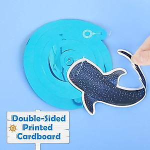 WERNNSAI Shark Party Hanging Swirls – 24 PCS Shark Party Supplies Birthday Decorations for Boys Ocean Shark Themed Party Baby Shower Ceiling Decor