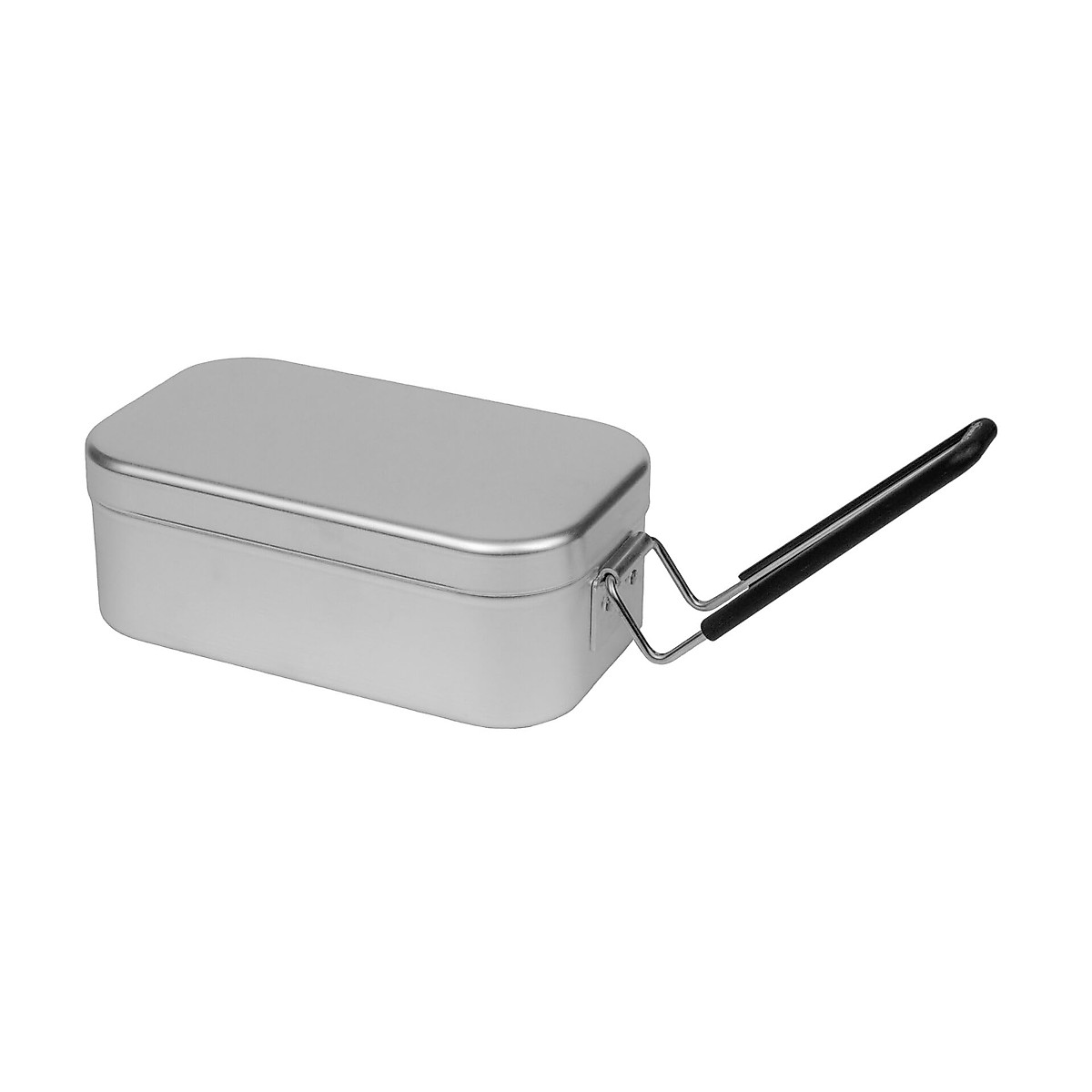 TRANGIA Mess Tin with Handle (6.5 x 3.5 x 2.6-Inch), Silver