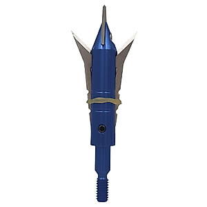 LeeMui Hunting Aluminum Archery Broadheads Blades Grain Screw-in Arrow Heads Tips Portable Case for Arrowheads Broadheads Blue