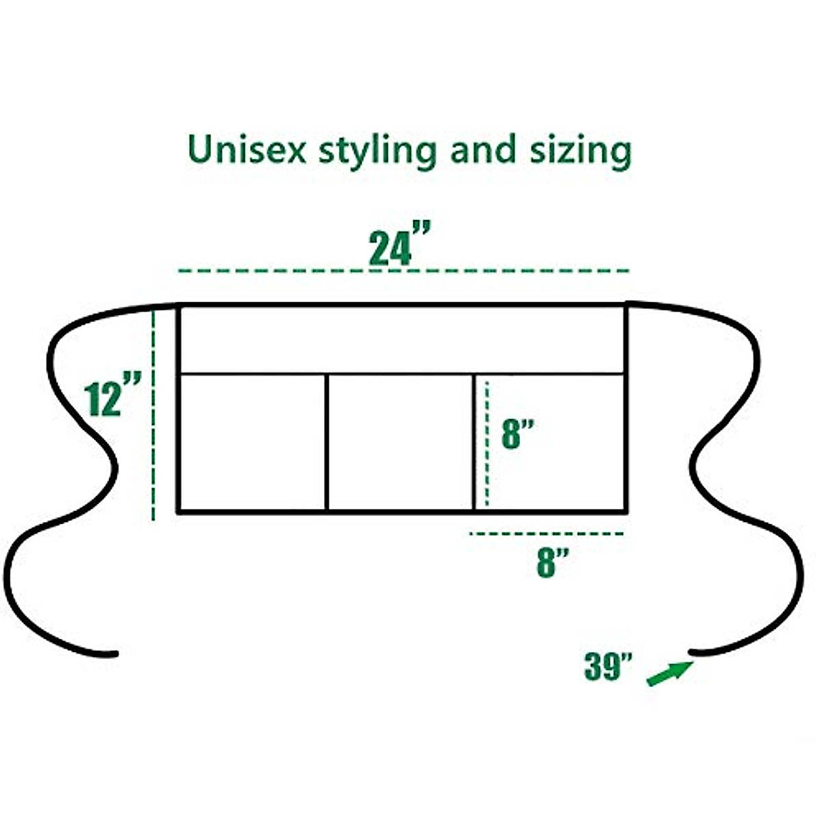 Waist Apron for Teachers with 3 Pockets Half Black Apron,Teachers Prefect Gift (teacher of ting humans)