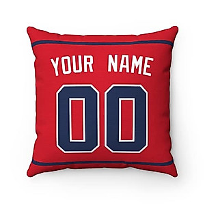 INAOO Throw Pillow Custom Any Name Number Personalized Gifts for Atlanta