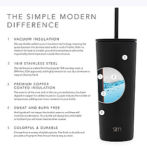 Simple Modern Officially Licensed Collegiate Texas A&M Aggies Insulated Tumbler with Straw and Flip Lids | Gifts for Men and Women 24oz Travel Mug Thermos | Classic Collection | Texas A&M University