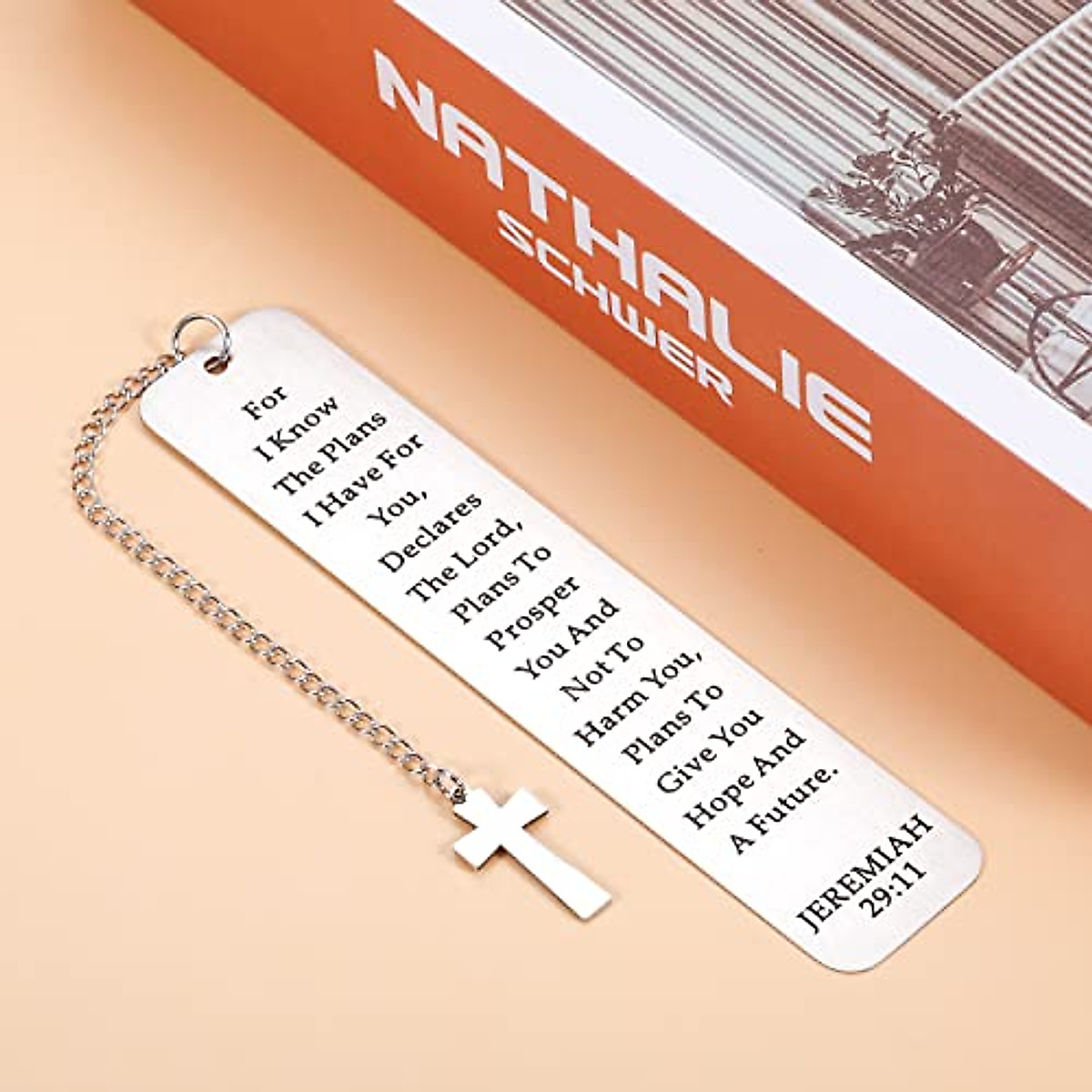 Bible Verses Bookmark Gifts for Women, Jeremiah 29 11, Christian Religious Bookmark for Godson Goddaughter, Book Lover Gifts, Inspirational Catholic Gifts Easter Baptism Communion Faith Keepsake