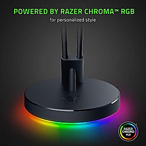 Razer Mouse Bungee V3 Chroma - Mouse Cable Holder with RGB Lighting (Spring Arm with Cable Clip, Heavy Non-Slip Base, Cable Management) Black