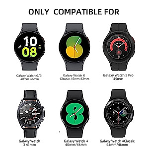 Lerobo No Gap Band Compatible with Samsung Galaxy Watch 7 6 5 Band 40mm 44mm/Galaxy Watch 4 Classic Bands 46mm 42mm/Watch 5 Pro Band 45mm,20mm Sport Strap Wristband for Men Women Black