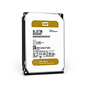 WD Gold 8TB Datacenter Hard Disk Drive - 7200 RPM Class SATA 6 Gb/s 128MB Cache 3.5 Inch - WD8002FRYZ