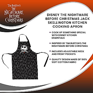 Disney The Nightmare Before Christmas Jack Skellington Kitchen Cooking Apron