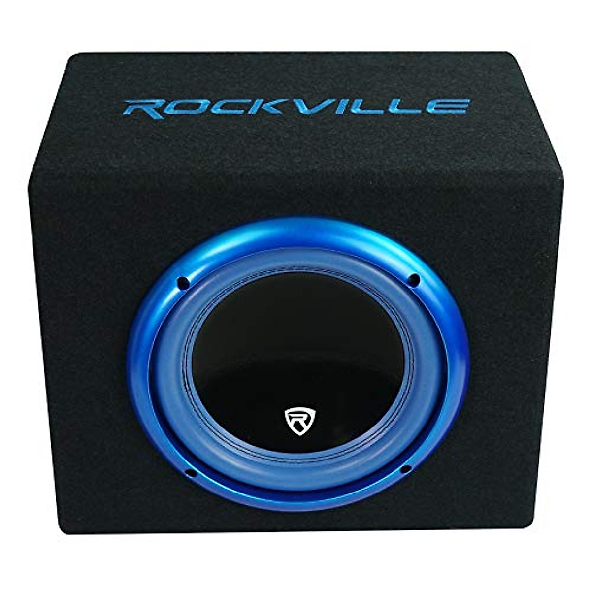 Rockville RVB10.1A 10" 500W Powered Car Subwoofer+Sub Enclosure Box+Amp Wire Kit
