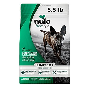 Nulo Freestyle All Breed Dog Food, Premium Allergy Friendly Adult & Puppy Grain-Free Dry Kibble Dog Food, Single Animal Protein with BC30 Probiotic for Healthy Digestive Support, 5.5 Pound (Pack of 1)